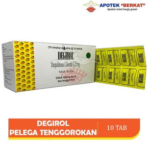 Jual DEGIROL LOZENGES 1 STRIP 10 TABLET SARIAWAN RADANG TENGGOROKAN ...
