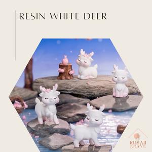 Jual RUMAH KRAVE - Resin White Unicorn Pink Rusa Cake Topper Hiasan DIY ...