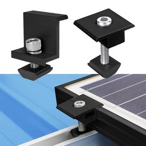 Jual Solar Module Mounting End Clamp Center Clamp Adjustable Black ...