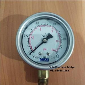 Jual Wika Pressure Gauge 2,5 Inch full SS 0-1 Bar/Psi drat 1/4" NPT Best - Kota Surabaya - MEGAH ...