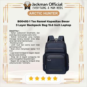 Jual ARCTIC HUNTER B00492-1 Tas Ransel Kapasitas Besar 3 Layer Backpack ...