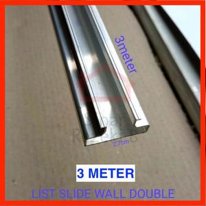 Jual Rel Slide Wall DOUBLE Sliding / List Ambalan Rak Lis Sliding Wall ...