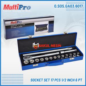 Jual MULTIPRO kunci sok kunci socket set socket set 17pcs 1/2 INCH Best ...