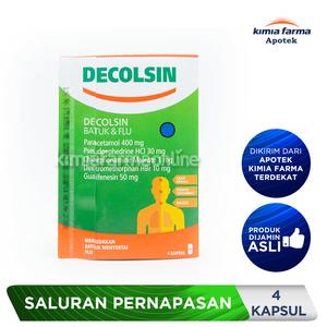 Jual DECOLSIN STRIP 4 KAPSUL / OBAT BATUK FLU / KIMIA FARMA - Jakarta ...