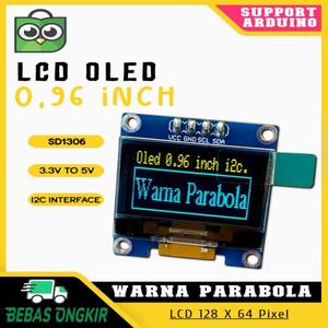 Jual Modul Lcd Display Oled 0.96 Inch 128X64 I2C 4 Pin Arduino - Kuning ...