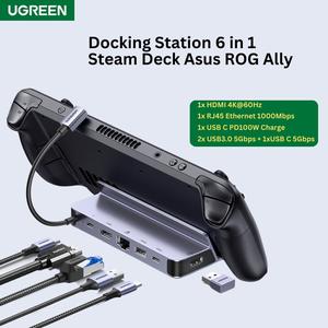 Jual SAG -112 UGREEN DOCKING STATION 6 IN 1 FOR STEAM DECK ROG ALLY ...