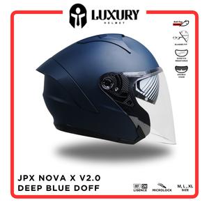 Jual Helm JPX - Nova X V2.0 - Solid - Deep Blue Doff - Half Face - Jakarta Pusat - Tech Wisee ...