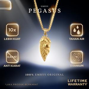 Promo Emrys Liontin Set PEGASUS Kalung Titanium Anti Karat Pria Wanita ...