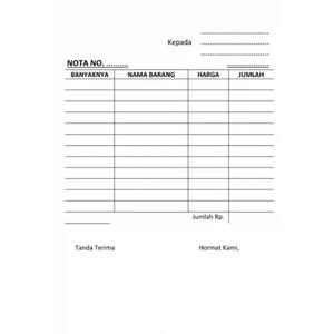 Jual Nota Kwitansi Invoice Faktur Bon Kosong - Cap Lunas - Kota ...