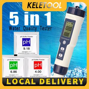 Jual Alat Tes Ph Ec Tds Salinitas Termometer 5 in 1 Pengukur Pengujian ...