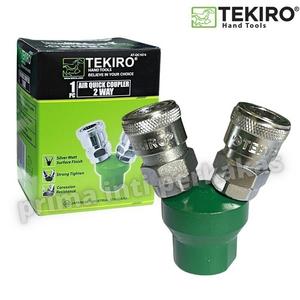 Jual BERKUALITAS Air Quick Coupler 2 Way - Sambungan Selang Angin 2 Cabang - TEKIRO - Kota ...