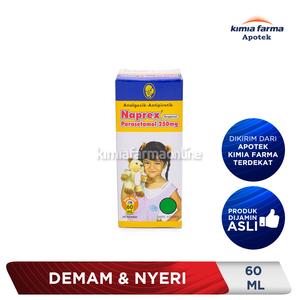 Jual NAPREX 250 MG SIRUP 60 ML / OBAT DEMAM NYERI ANAK / KIMIA FARMA ...