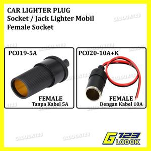 Jual Soket Socket Car Lighter Jack Colokan Mobil Betina Female Kabel 12 ...