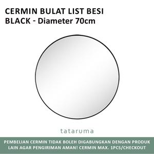 Jual MOKU BLACK 70cm - Cermin Dinding Bulat Minimalis Industrial List ...