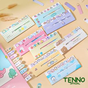 Jual TENNO Memo Sticky Notes 8 in 1 Isi 120 Lembar Motif Karakter Lucu ...