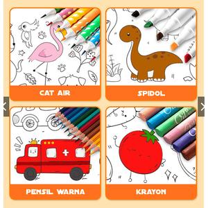 Jual Kertas Gambar Mewarnai Besar Poster Doodle Coloring Sheet Jumbo ...
