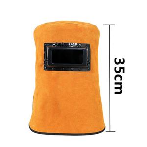 Jual Leather Welding Mask Pelindung Kepala Helm Heat Resistant Welding ...
