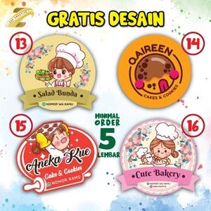 Jual Stiker Label Kemasan Cutting Pola Gratis Desain / Stiker Logo ...