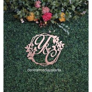 Jual Initial Name Signage Inisial Nama Kayu Custom Backdrop Rustic ...