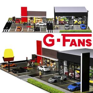 Jual New 1:64G Penggemar Garasi Mobil Model Diorama Dengan Lampu LED ...