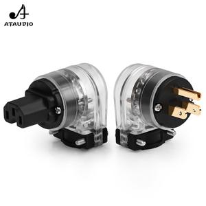 Jual ATAUDIO HIFI Power L-shaped plug Hi-end a Pair Gold-plated US ...