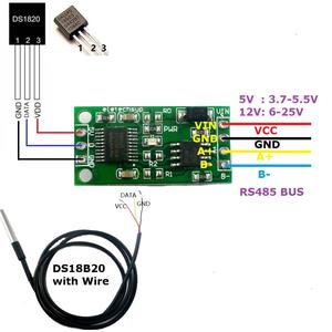 Jual DS18B20 RS485 RS232 TTL Com UART Temperature Acquisition Sensor Modbus RTU for Arduiuo PC ...