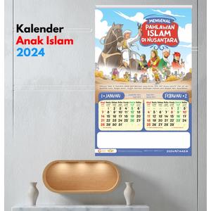 Jual Viral Kalender Dinding Anak Islam 2024 | Kertas Tebal Full Animasi ...