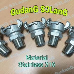 Jual Promo Male Chicago Coupling Stainless Drat Luar Claw Coupling Air ...