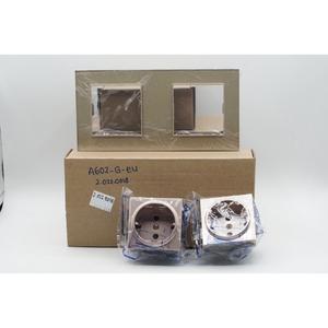 Jual Gold Double Saklar Soket Dinding Wall Duplex Power Socket Plug ...