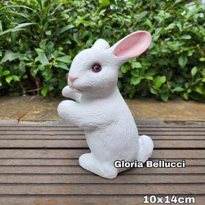 Jual Patung Kelinci Putih Berdiri Pajangan Rabbit Dekorasi Taman Kebun ...