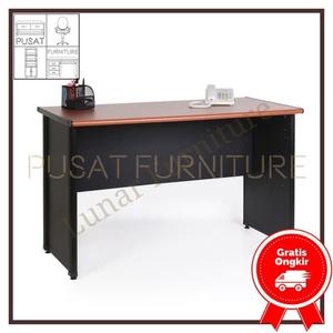 Jual Meja kantor 1/2 biro ukuran 120 x 60 tanpa laci| Meja kerja LMK ...