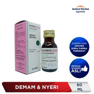 Jual SANMOL FORTE SIRUP 60 ML / OBAT DEMAM NYERI ANAK / KIMIA FARMA ...