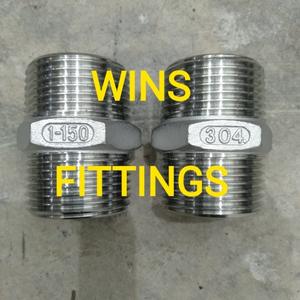 Jual Double nipple 3 inch SS 304 Stainless 150 nepel drat luar 3" WOG ...
