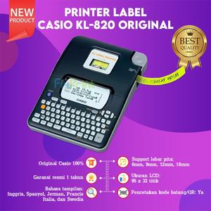 Jual BEST! CASIO LABEL PRINTER KL-820 LABEL MAKER MESIN LABELING ...