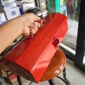 Jual New Toolbox besi merah ukuran 36x15x11cm kotak alat besi kotak ...