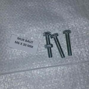 Jual Mur baut 6 x 30 / Mur baut m6 x 30 galvanish / Bmp m6 x 30 murah ...