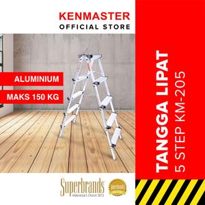 Jual Kenmaster Tangga Lipat 5 Step Alumunium KM-205 TNGG023 / Tangga ...