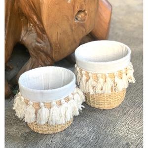 Jual Pot rotan bambu tasel/kranjang hampers rotan bambu tasel - Kota ...