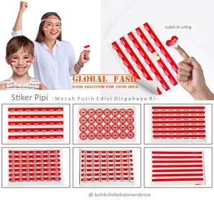 Jual per lembar Stiker pipi merah putih / stiker bendera indonesia ...