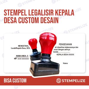 Jual Stempel Legalisir Kepala Desa Custom Desain - 2, Biru - Kab ...