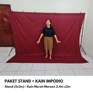 Jual Background / backdrop polos merah maron 2,5 x 3 meter - KAIN SAJA ...