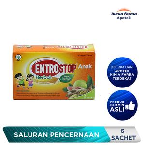 Jual ENTROSTOP HERBAL ANAK 6 SACHET / OBAT HERBAL DIARE / KIMIA FARMA ...