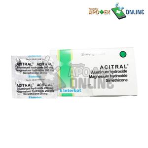 Jual ACITRAL TABLET 10'S/SIMETHICONE/ASAM LAMBUNG/TUKAK LAMBUNG/GERD ...
