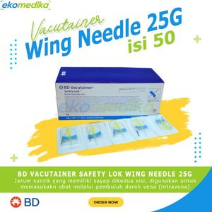 Jual BD Vacutainer Needle Wing No.23G | BD Needle Wing 23G - Kab ...