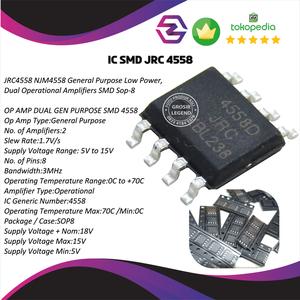 Jual IC JRQ4558 JRC4558 4558 SMD Dual Operational Amplifier - Kab. Banyumas - GROSIR LEGEND ...
