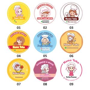 Jual Label Makanan / Cetak Stiker Bulat Custom / Sticker Label Logo ...