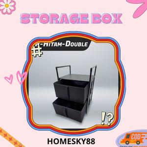 Jual Storage Box Kotak Penyimpanan Laci 3 Susun 2 Laci Kain Linen Mono ...