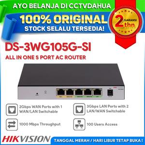 Promo HIKVISION DS-3WG105G-SI ALL IN ONE 5 PORT ACCESS POINT ROUTER ...