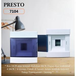Jual Box MCB PRESTO Fuse Box 4 Group 7104 - Kab. Bekasi - Sumber Jaya ...