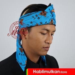 Jual Iket Sunda Praktis / Iket Tradisional Jawa Batik Kangkungan Putih ...